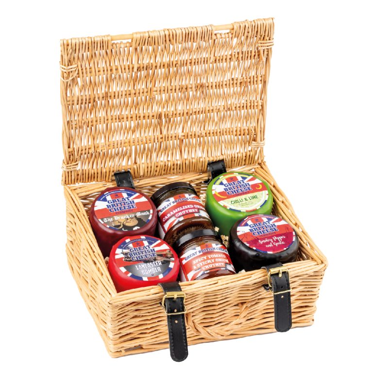 4 Cheese & 2 Chutney Gift Hamper – The Great British Cheese Company